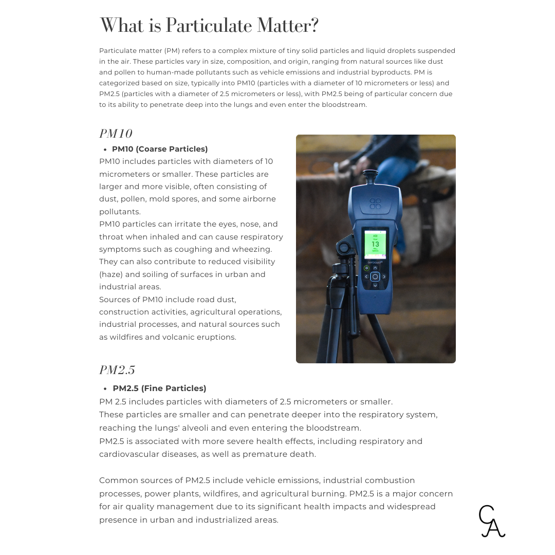 Lets Talk about Particulate Matter